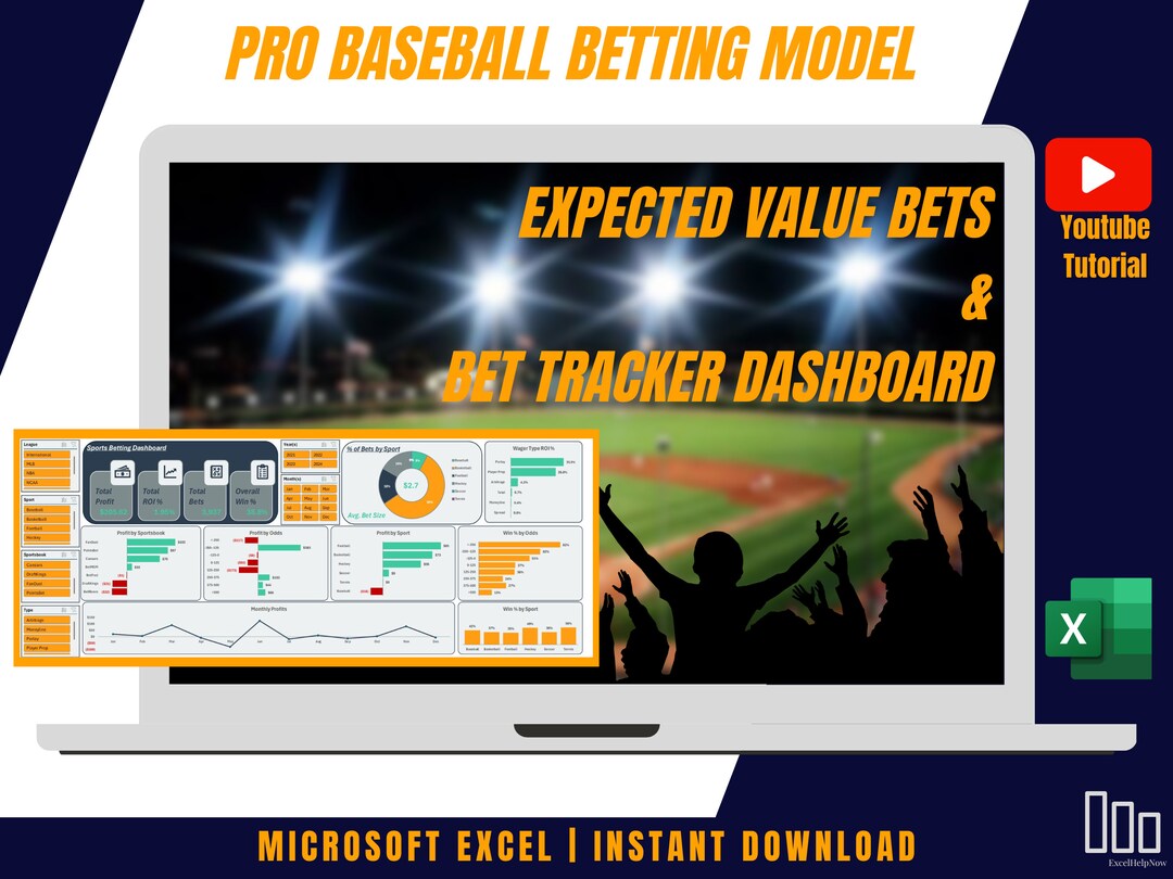 Pro Baseball Dynamic Expected Value Sports Betting Model Dashboard Copy and Paste Sharp Odds - Etsy