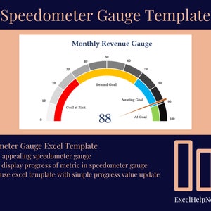 Speedometer Gauge Excel Template - Etsy