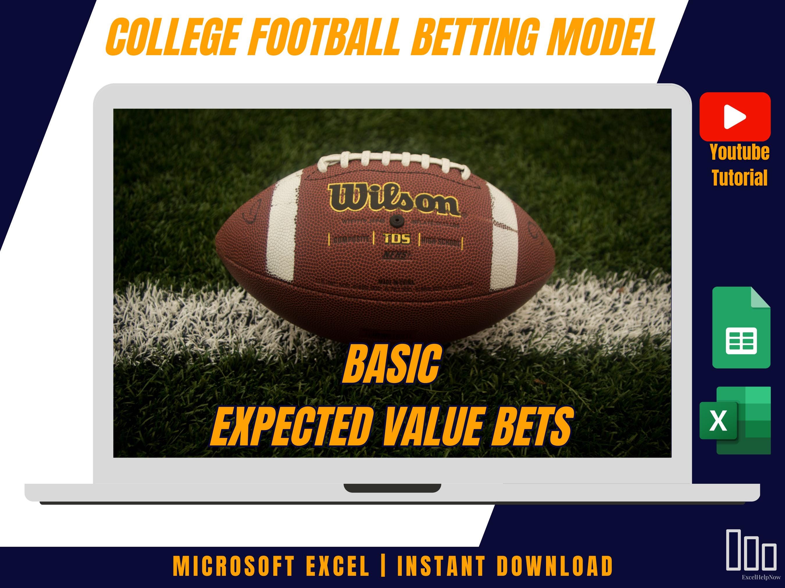 Basic College Football Expected Value Sports Betting Model | Excel ...