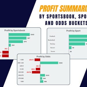 Sports Betting Tracker With Dynamic Interactive Excel Dashboard - Etsy