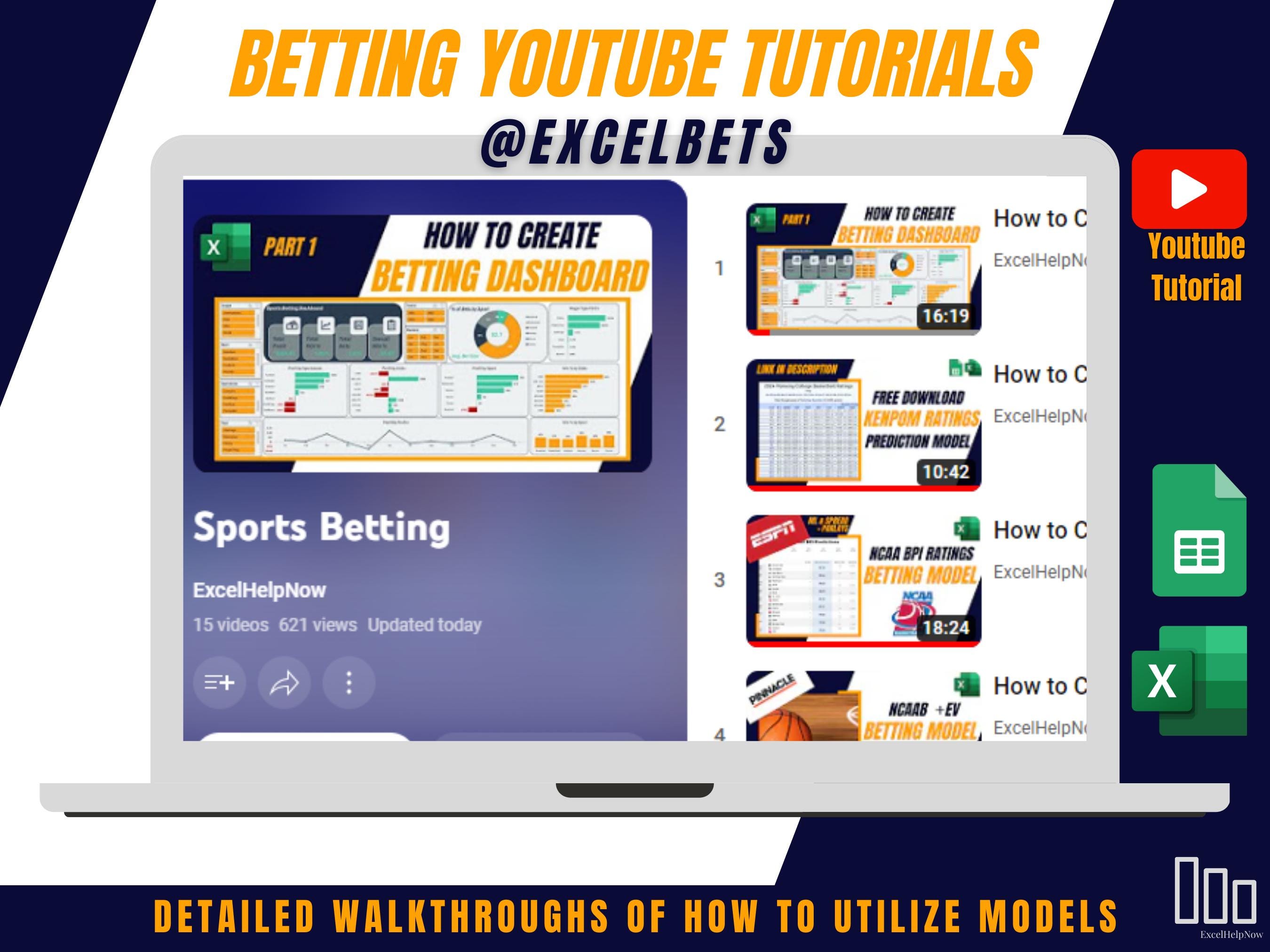 Pro Football Dynamic Expected Value Betting Model | Excel + Google ...