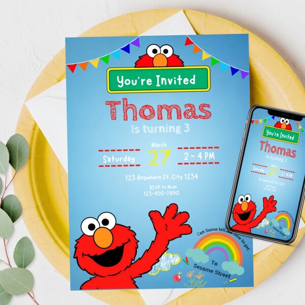 Elmo 1st Birthday - Etsy