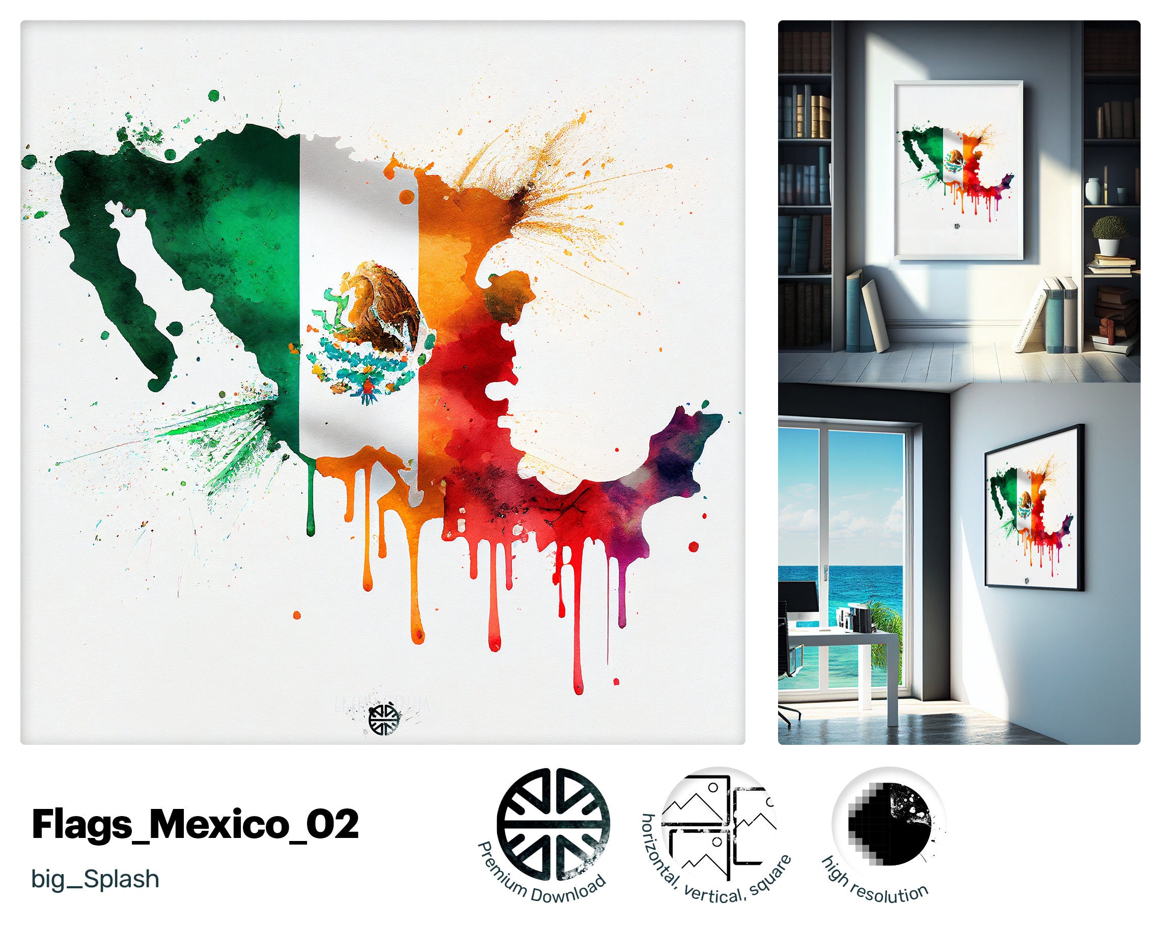 Transparent Outstanding Mexican Flag, Vogue Jolly Acrylic Print ...