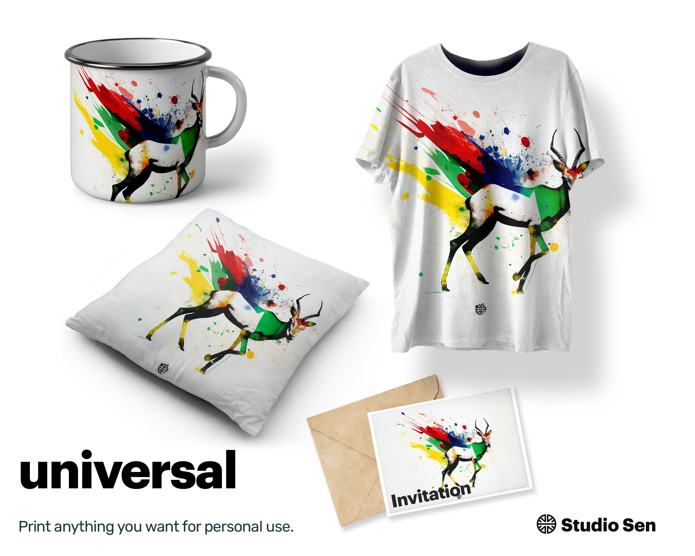 Springbok, South African Art, South Africa Lover, Free Gift - Etsy