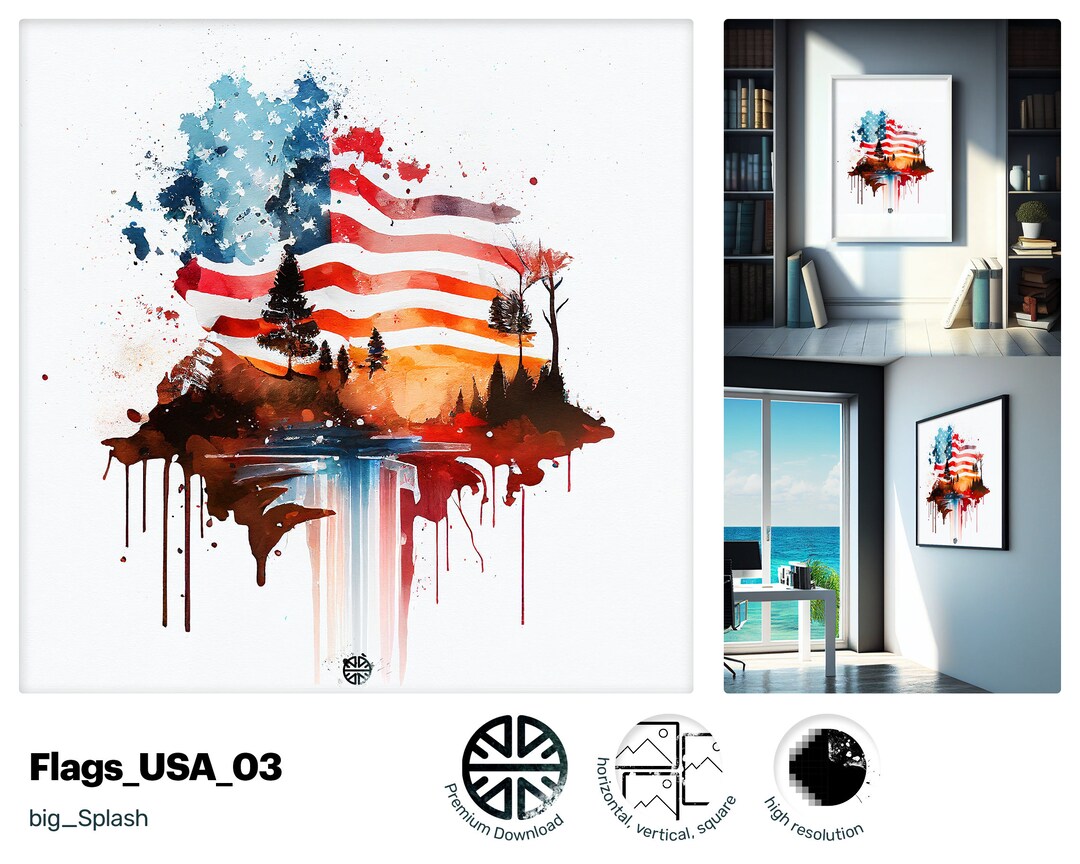 Chatty Cute American Flag, Lush Oozing With Charm Acrylic Print, Quaint ...