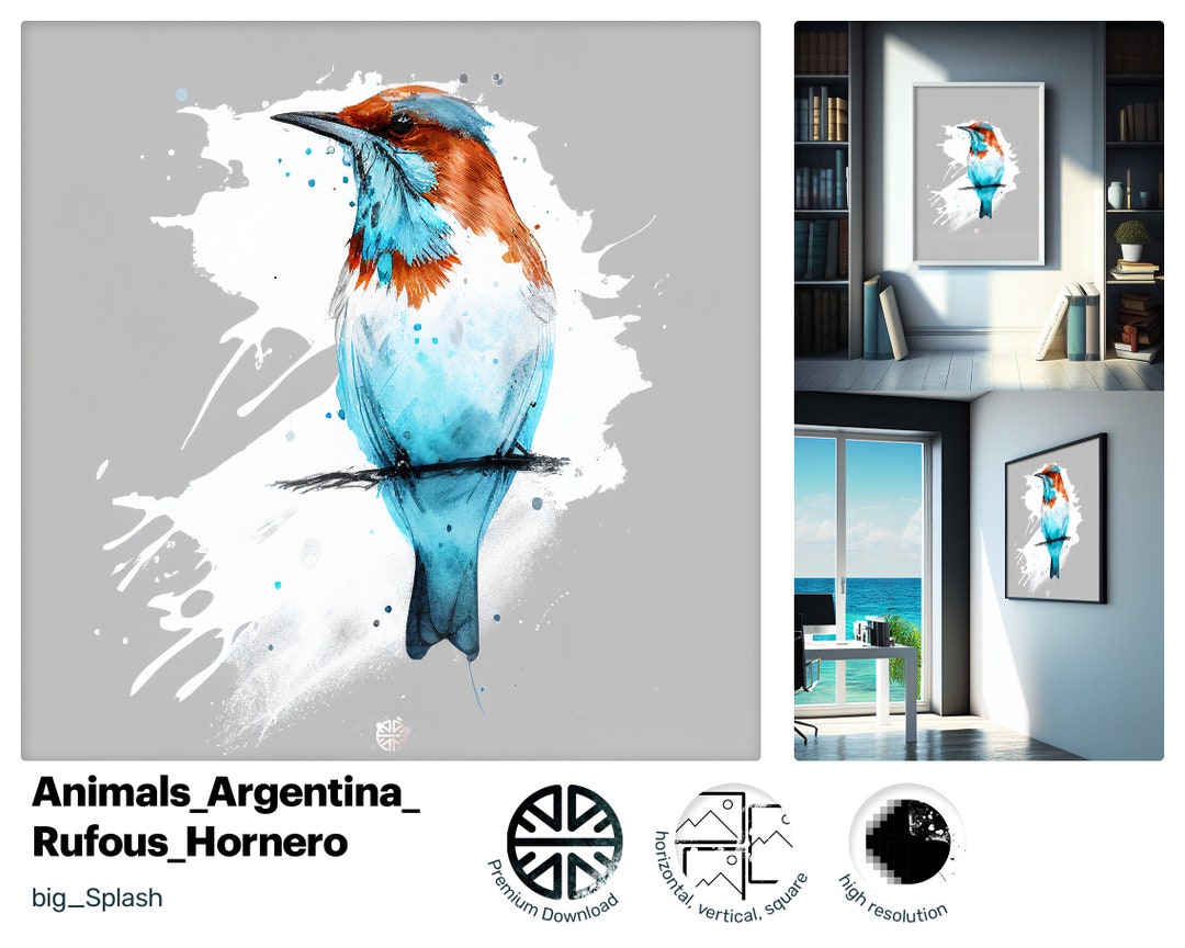 Rufous Hornero, Argentinian Artwork, Argentina Lover, Free Bonus File ...