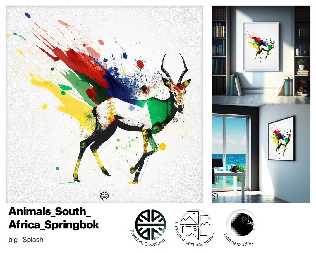 Springbok, South African Art, South Africa Lover, Free Gift - Etsy
