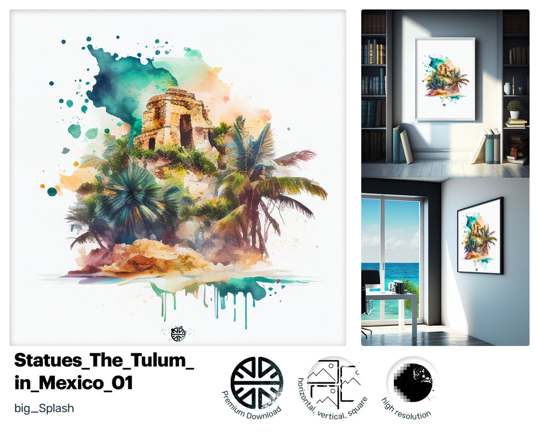 The Tulum in Mexico, Mayan Symbol, Ancient, Electronic Download - Etsy
