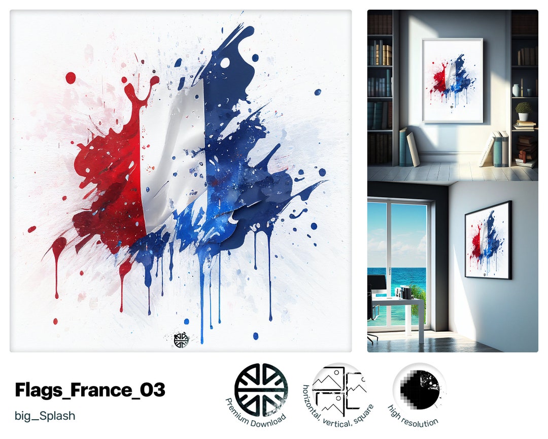 Printable Wall Art, French Flag, Gift for France Fan, Printable - Etsy
