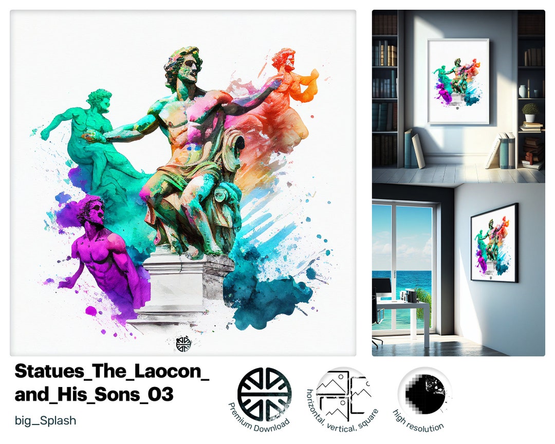 The Laocoön, Greek Symbol, Mythology, Digital Art Work - Etsy