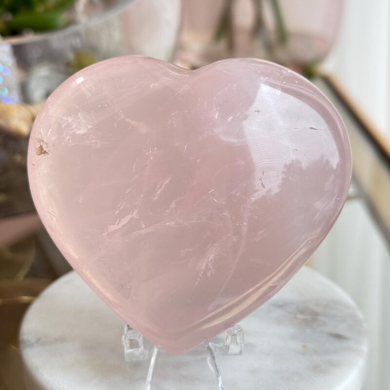 Heart Rose Quartz - Etsy
