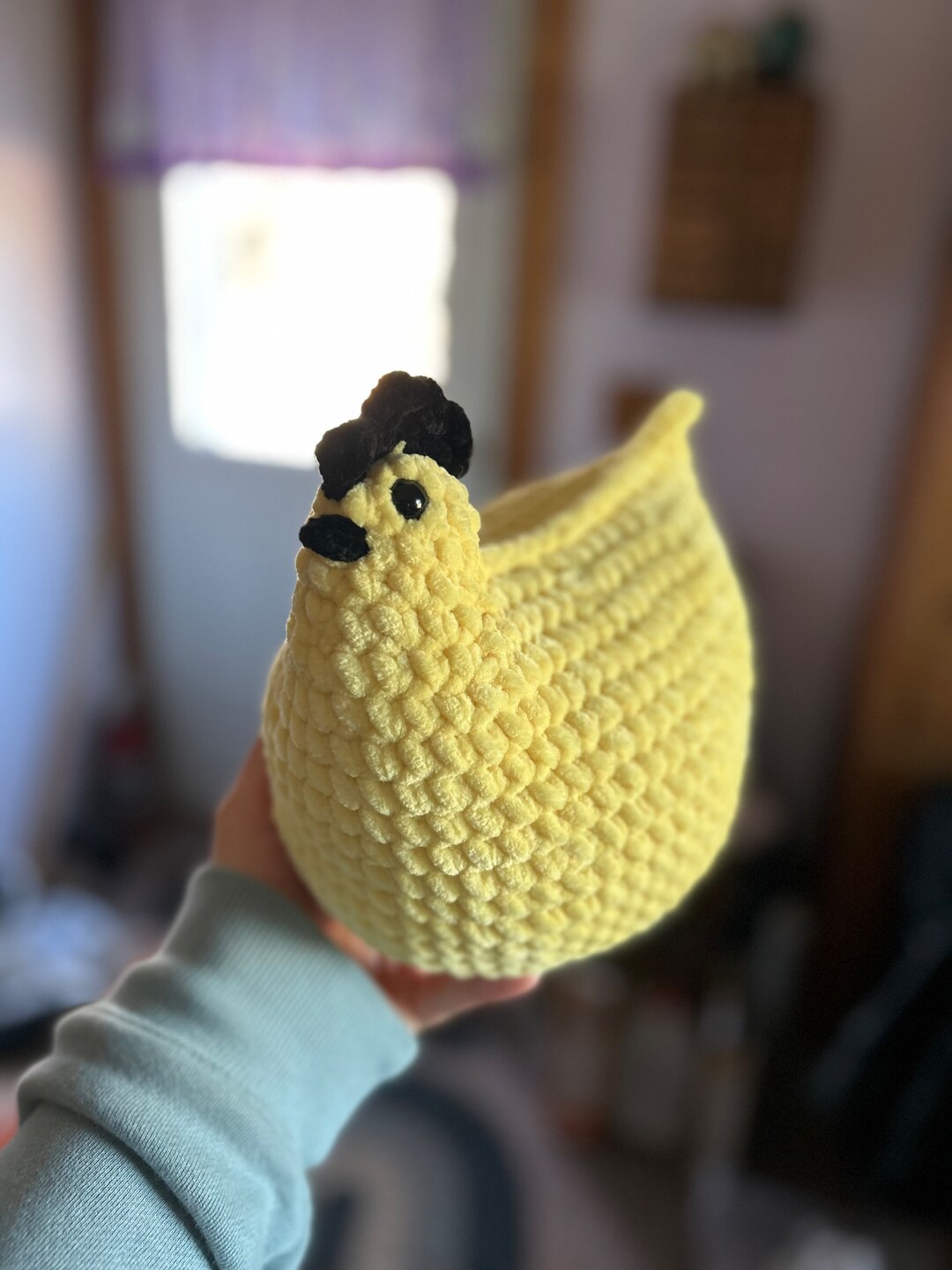 Chonky Yellow Crochet Chicken Plushie - Etsy