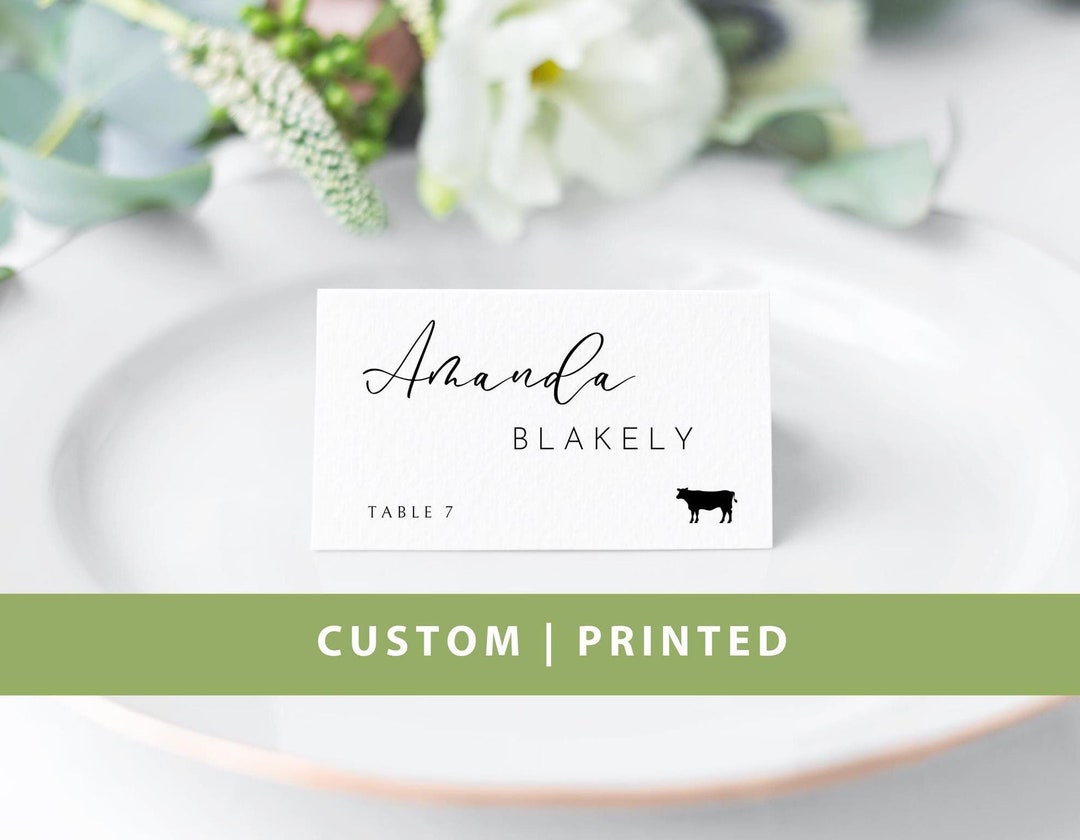 Custom Sitting Cards With Meal Choice，printed Wedding Card， Custom ...