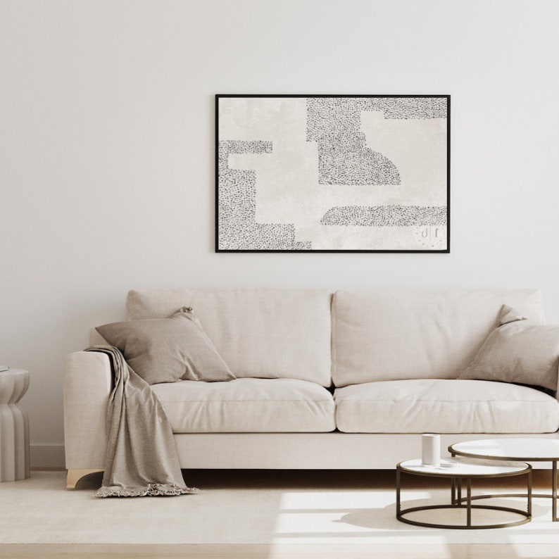 Dotted Shapes Textured Wall Art | Digital Art Print, Contemporary ...