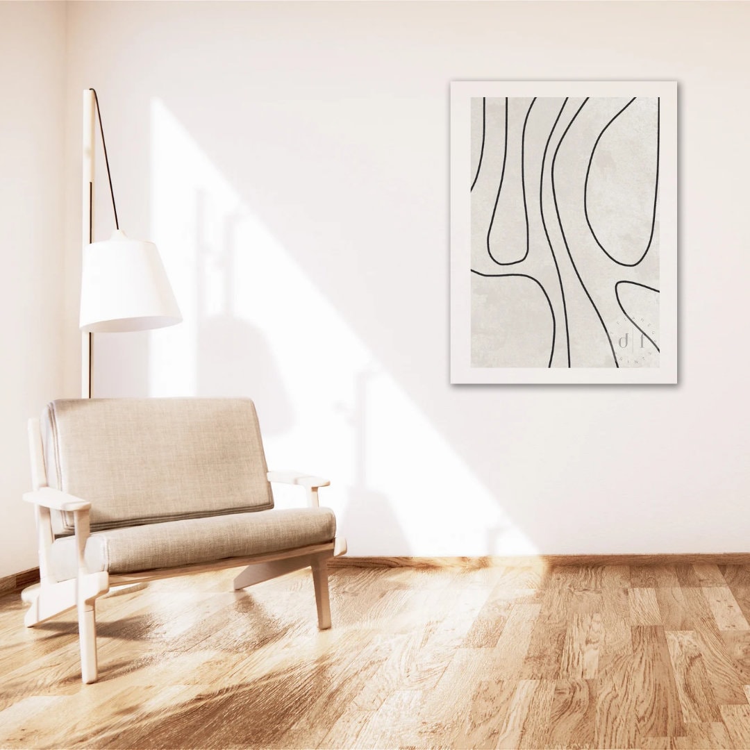 Thick Wavy Lines in Pen Wall Art | Digital Print - Etsy