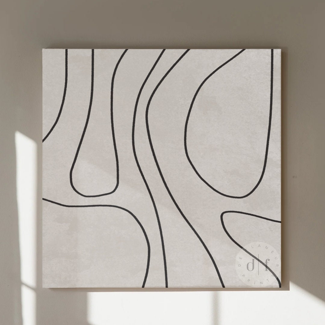 Thick Wavy Lines in Pen Wall Art | Digital Print - Etsy