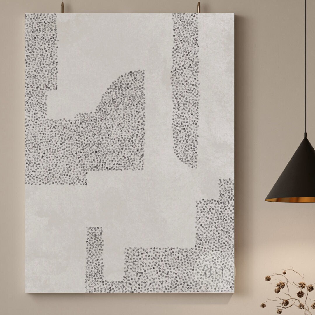 Dotted Shapes Textured Wall Art | Digital Art Print, Contemporary ...