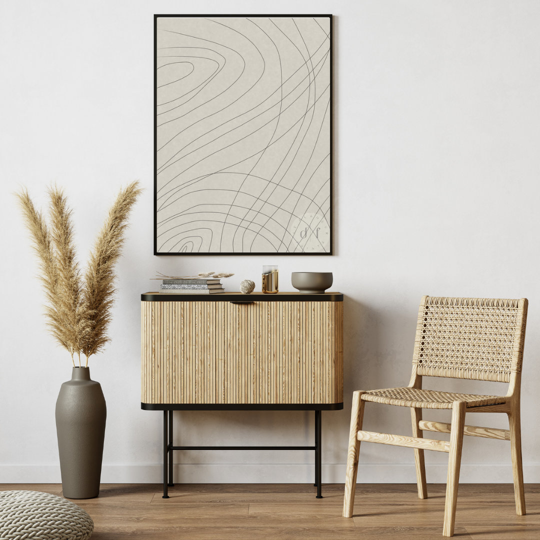 Thin Wavy Lines in Pen Wall Art | Digital Print - Etsy