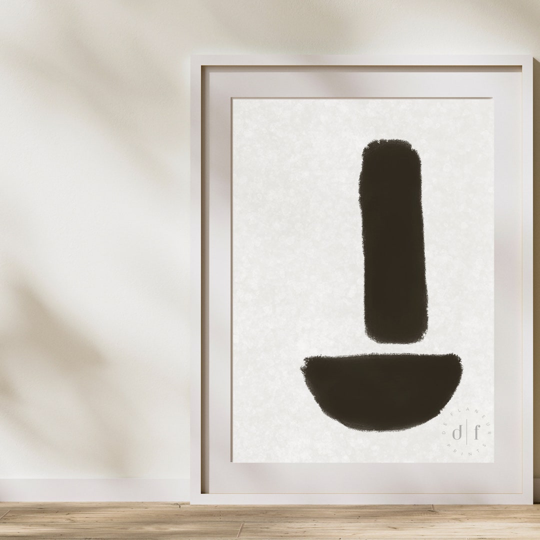 Zen Mark Abstract Wall Art | Digital Print, Neutral Background ...