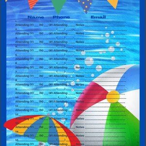 Pool Party Planner - Etsy
