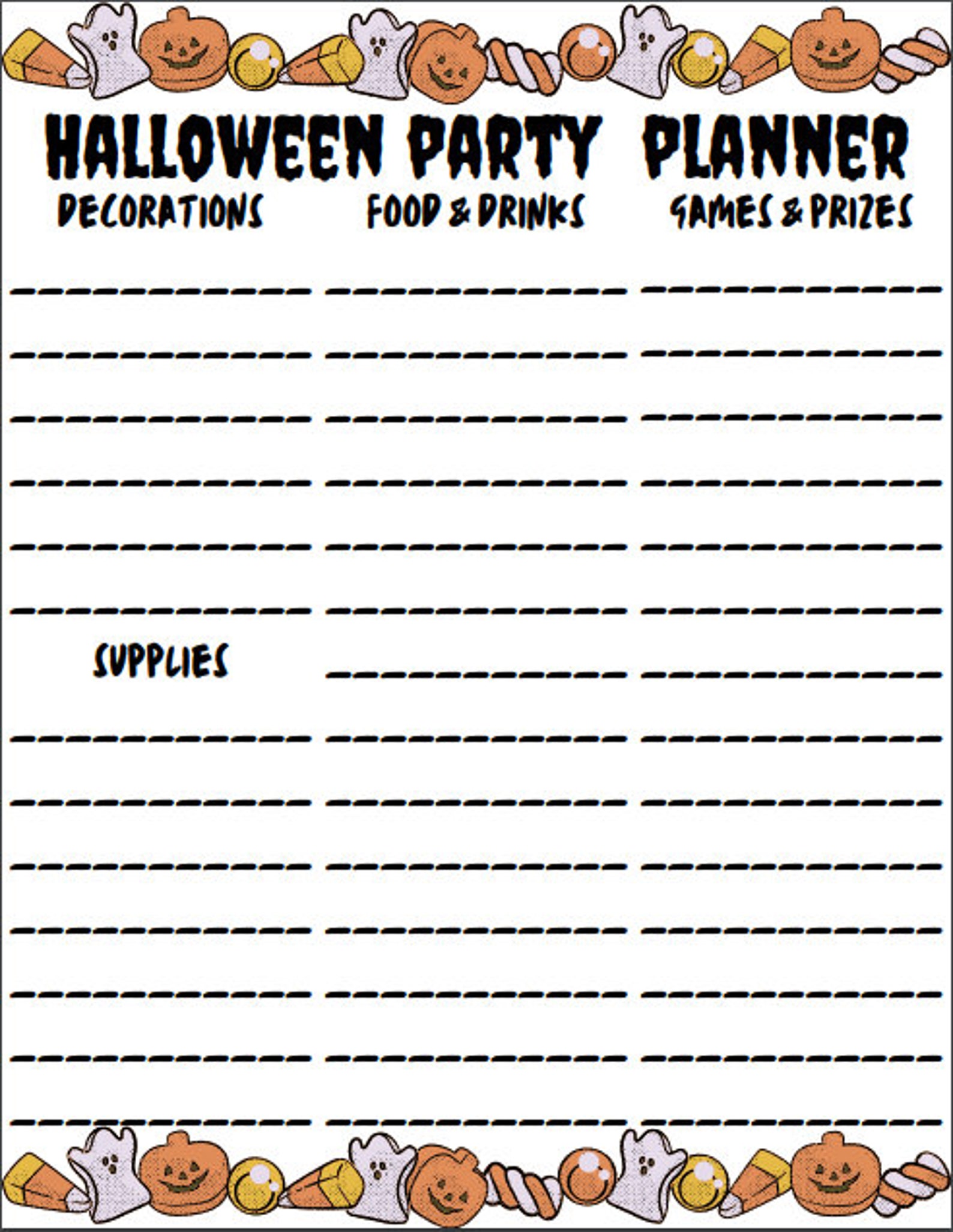 Halloween Party Checklist & Planner - Etsy