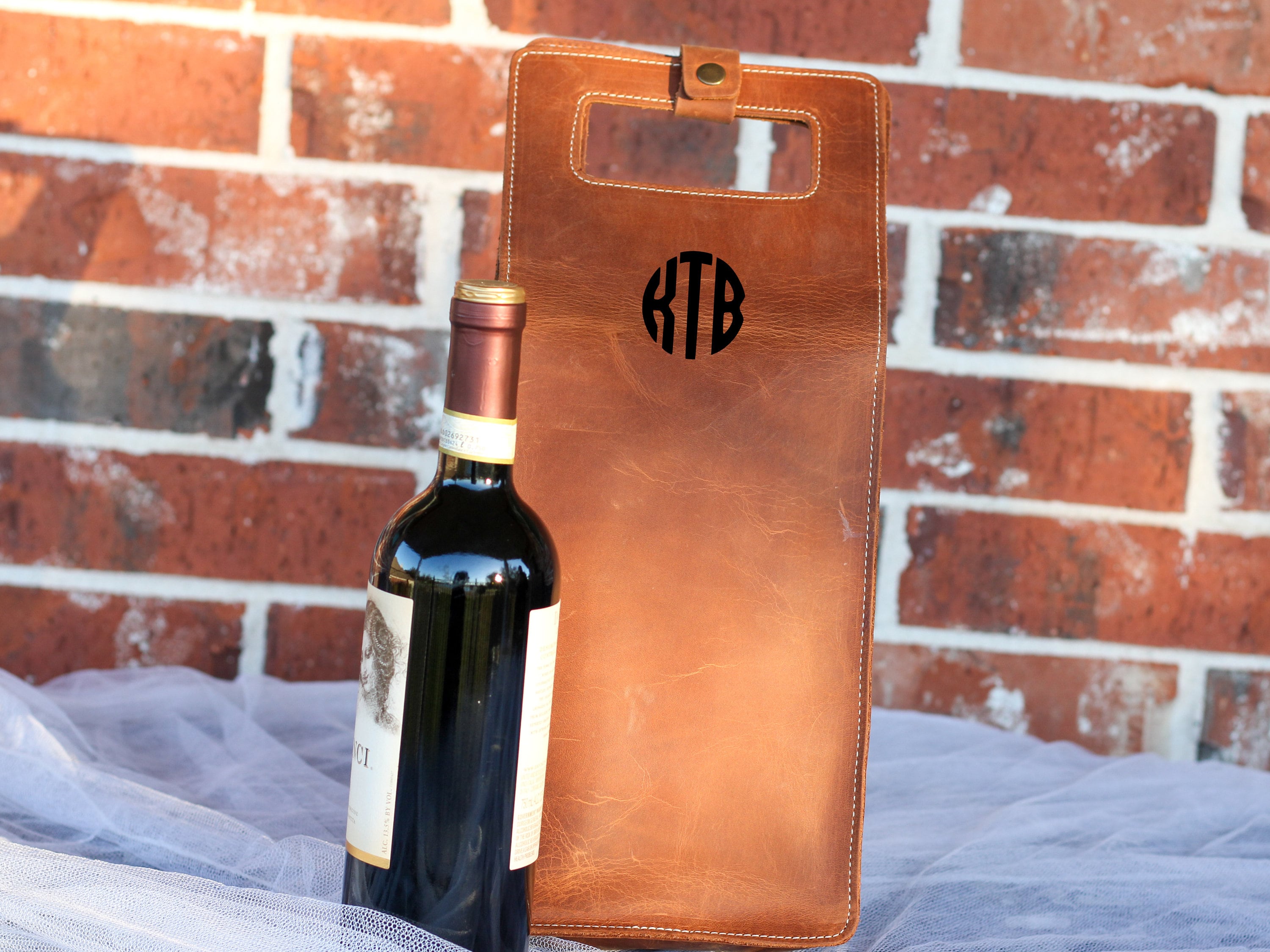 Genuine Double Wine Leather Carrier, Personalized Wine Bag, Christmas ...