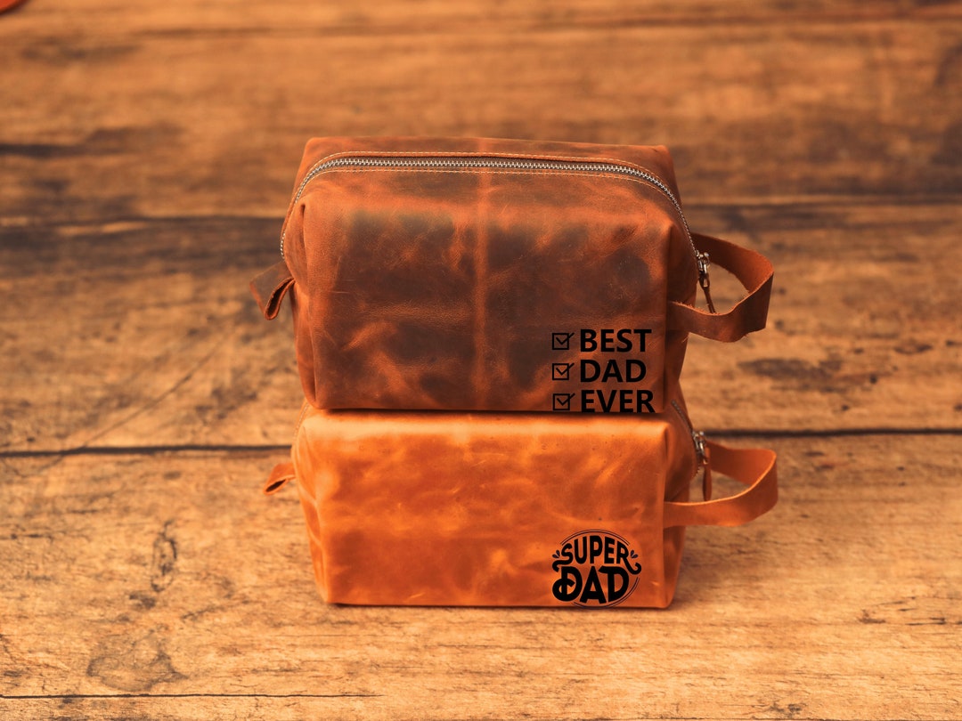 Mens Leather Dopp Kit, Fathers Day Gift, Personalized Leather Dopp Kit ...