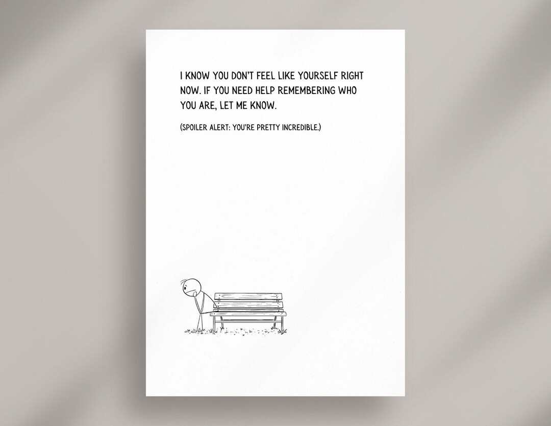 Mental Health Support Card: PRINTABLE | Mental/chronic Illness ...