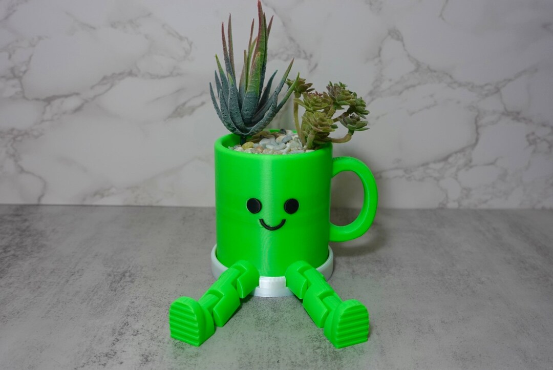 Mini Articulated Mug Planter | Coffee Mug Planter | Cup Planter | Fun ...