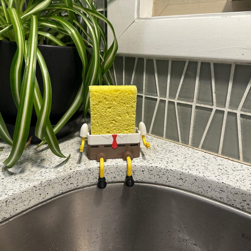 Spongebob Sponge Holder for Sink - Etsy