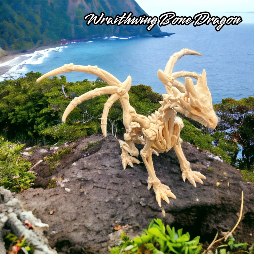 Cinderwing Wraithwing Bone Dragon | Articulated Dragon | Posable Dragon ...