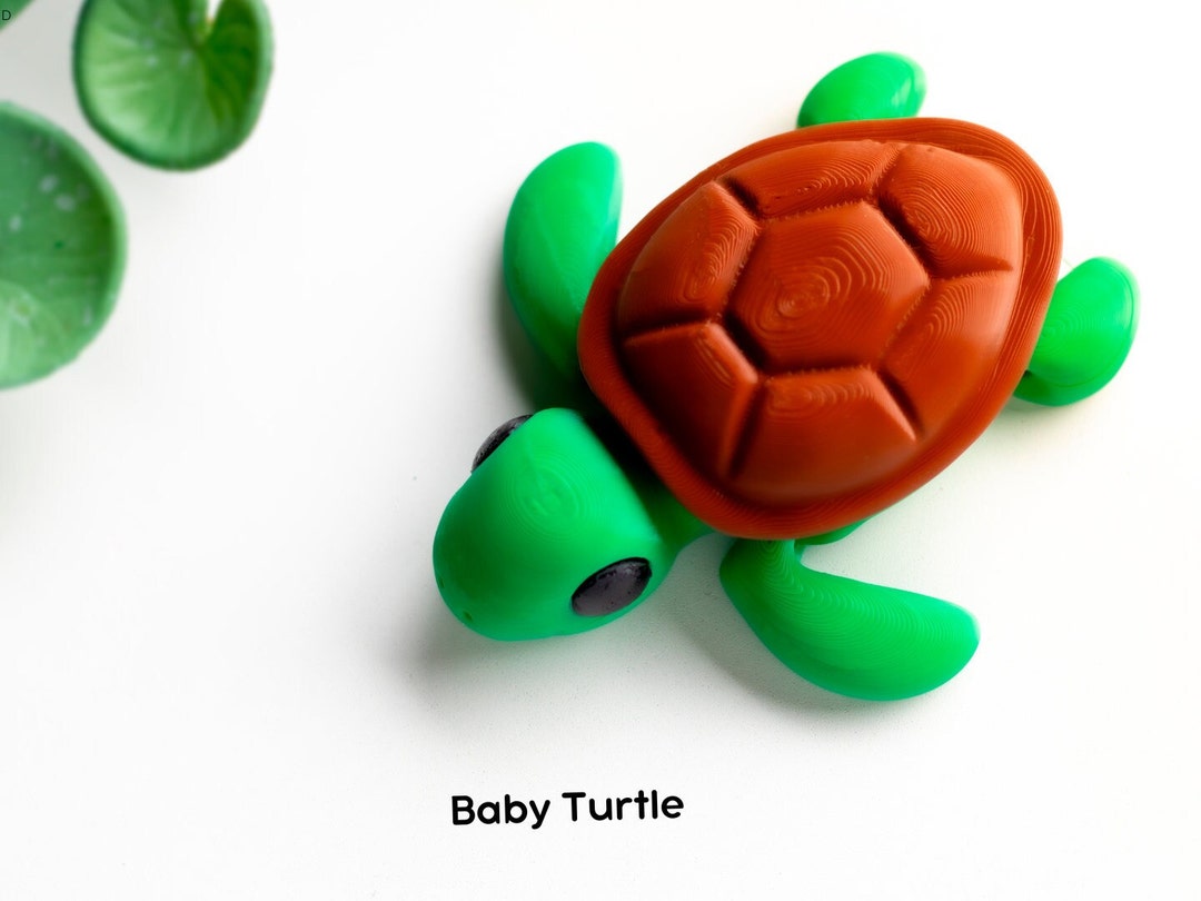 Articulated Baby Turtle | Fidget Turtle | Desktop Figurine - Etsy