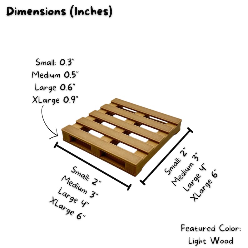 3D Printed Mini Pallet: Desk Organizer, Scale Model - Etsy