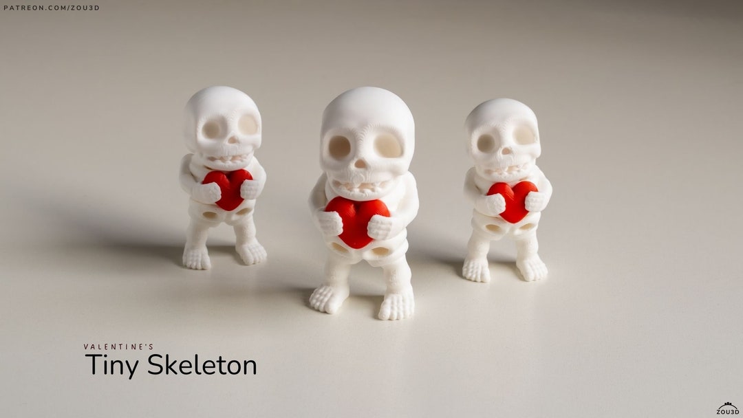 Articulated Tiny Love Skeleton | Fidget Skeleton | Desktop Figurine - Etsy