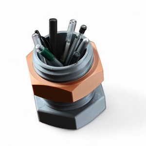 Nut & Bolt Pencil Holder - A Unique Desk Organizer for Mechanical Charm ...