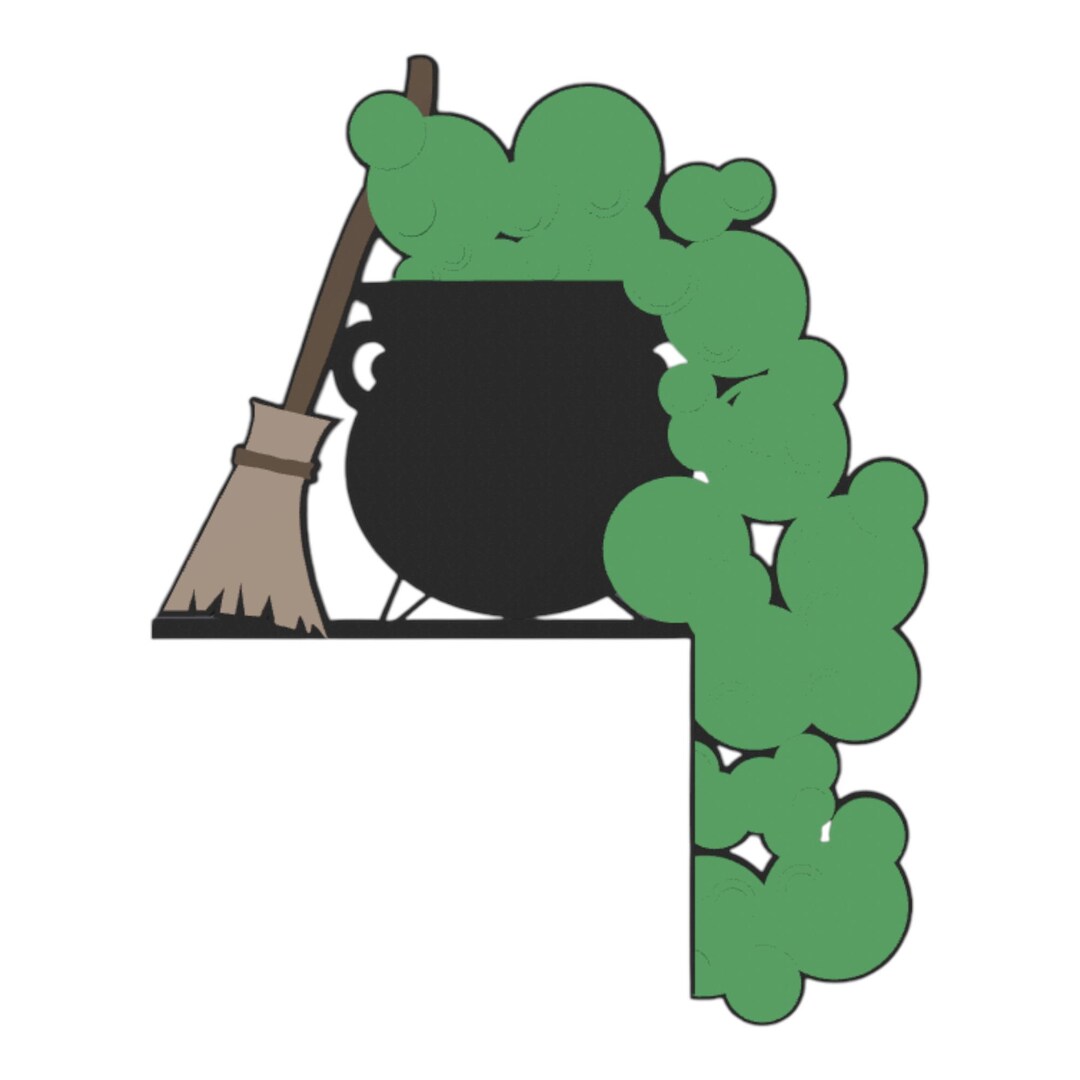 Witch's Cauldron Door Corner | Halloween Decoration | Home Decor - Etsy