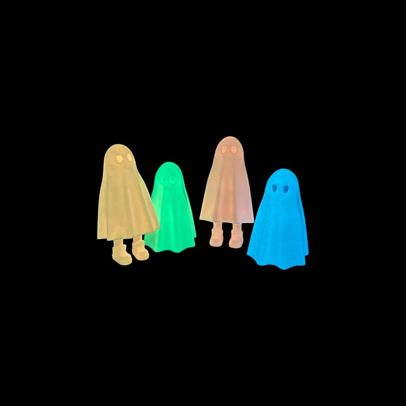 Poseable Mini Ghost | Glow in the Dark | Ghost With Hidden Legs - Etsy