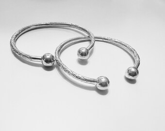 Sale Ball .925 Sacking Sterling Silver West Indian Bangle Fist Ends ...