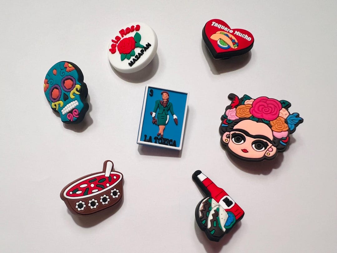 Mexican Inspired Charm Set 7 Piece Croc Charm Set Latino Latina ...