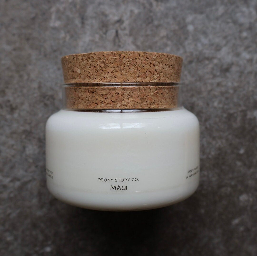 Maui Candle/handmade Coconut Soy Wax Candle/organic Candle/double ...