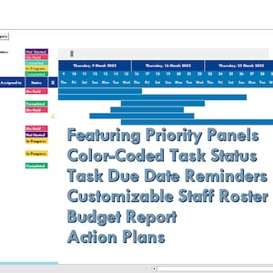 Gantt Chart Excel Template: All-in-one Project Management Tool for Rostering, Budgeting, and ...