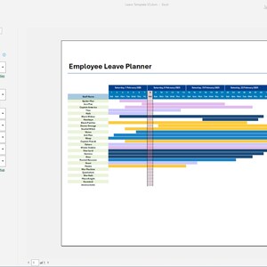 Excel Employee Leave Tracker Template – Customizable HR & Vacation ...