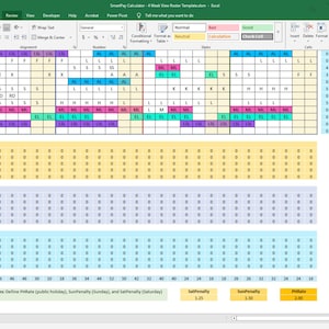 Excel Employee Shift Roster Template | 4, 6 & 8‑week Rotating Schedule ...
