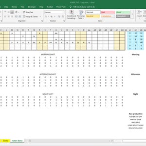 Excel Roster Template Video Tutorial + Practice File | 4‑week Employee ...