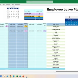 Excel Employee Leave Tracker Template – Customizable HR & Vacation ...