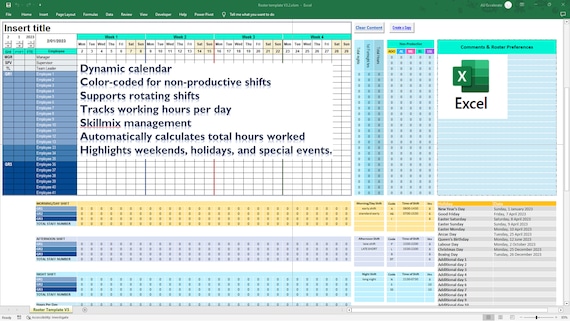 Employee Shift Schedule Template Excel