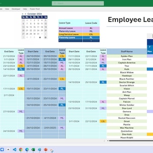 Excel Employee Leave Tracker Template – Customizable HR & Vacation ...