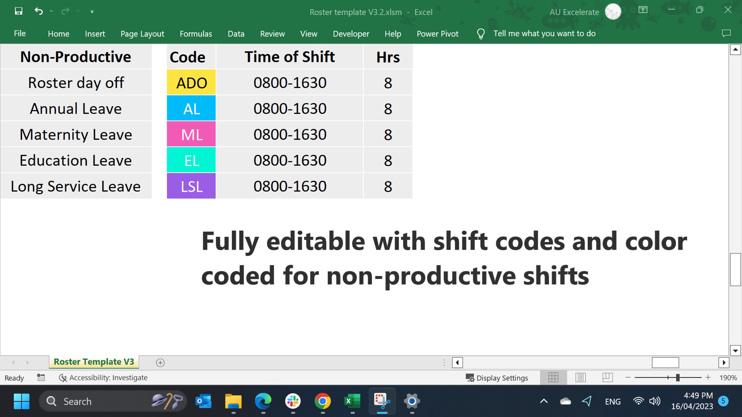 Google Sheets Rostering Template for Customizable Shift Codes and Skill ...