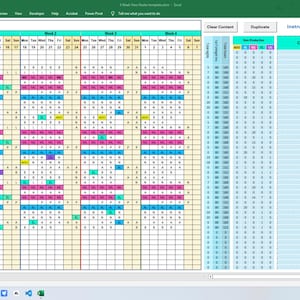 Excel Employee Roster Template | 4-week Shift Planner & Staff Schedule ...
