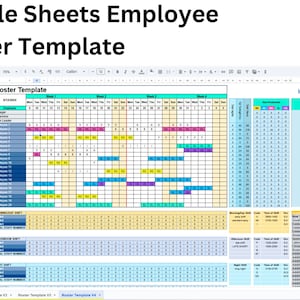 Employee Roster Template Bundle | Excel & Google Sheets 4-week Shift ...